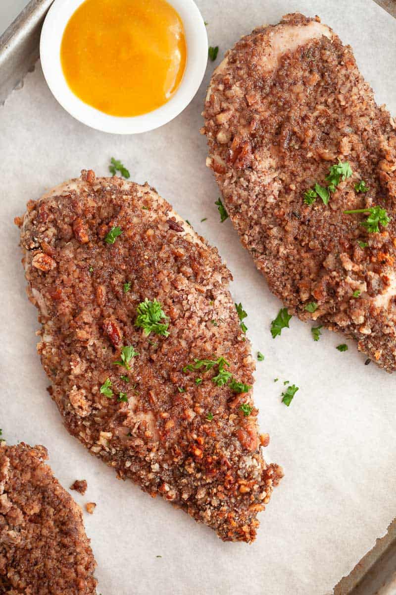 Oven Baked Pecan Crusted Chicken