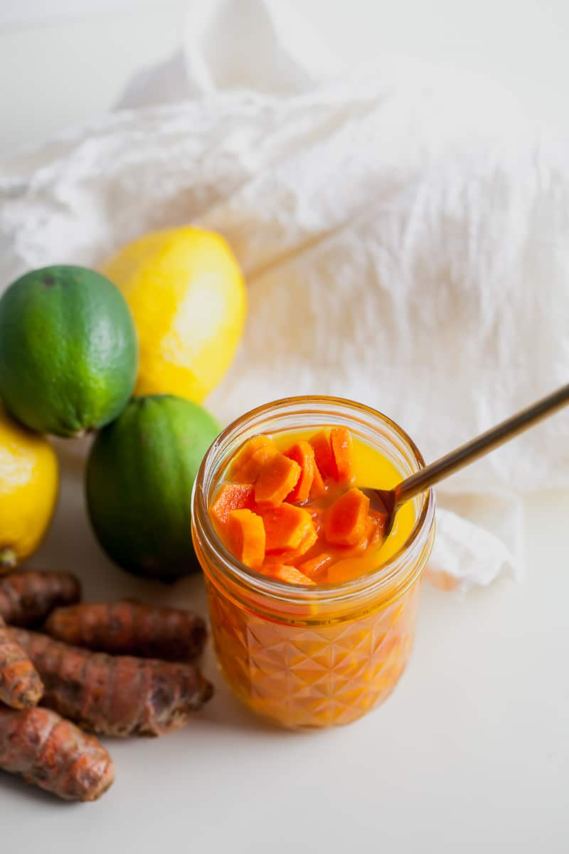 Citrus Pickled Turmeric | Fridge Pickled In Just One Week!