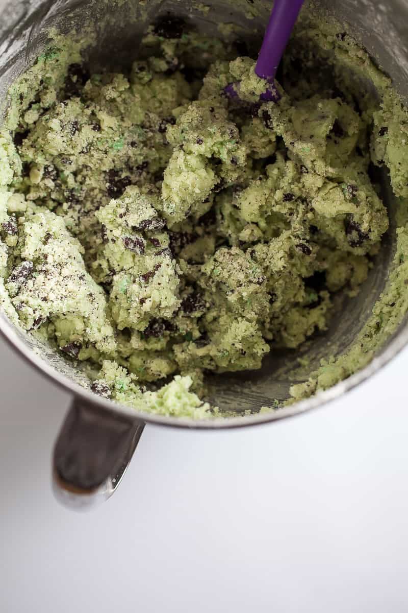 Oreo Shamrock Shake Cookies (Chewy & Minty!)